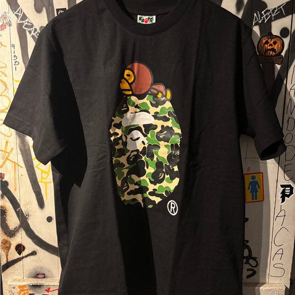 Bape | Shirts | Bape Black And Camo Baby Milo Shirt I Have The Receipt ...